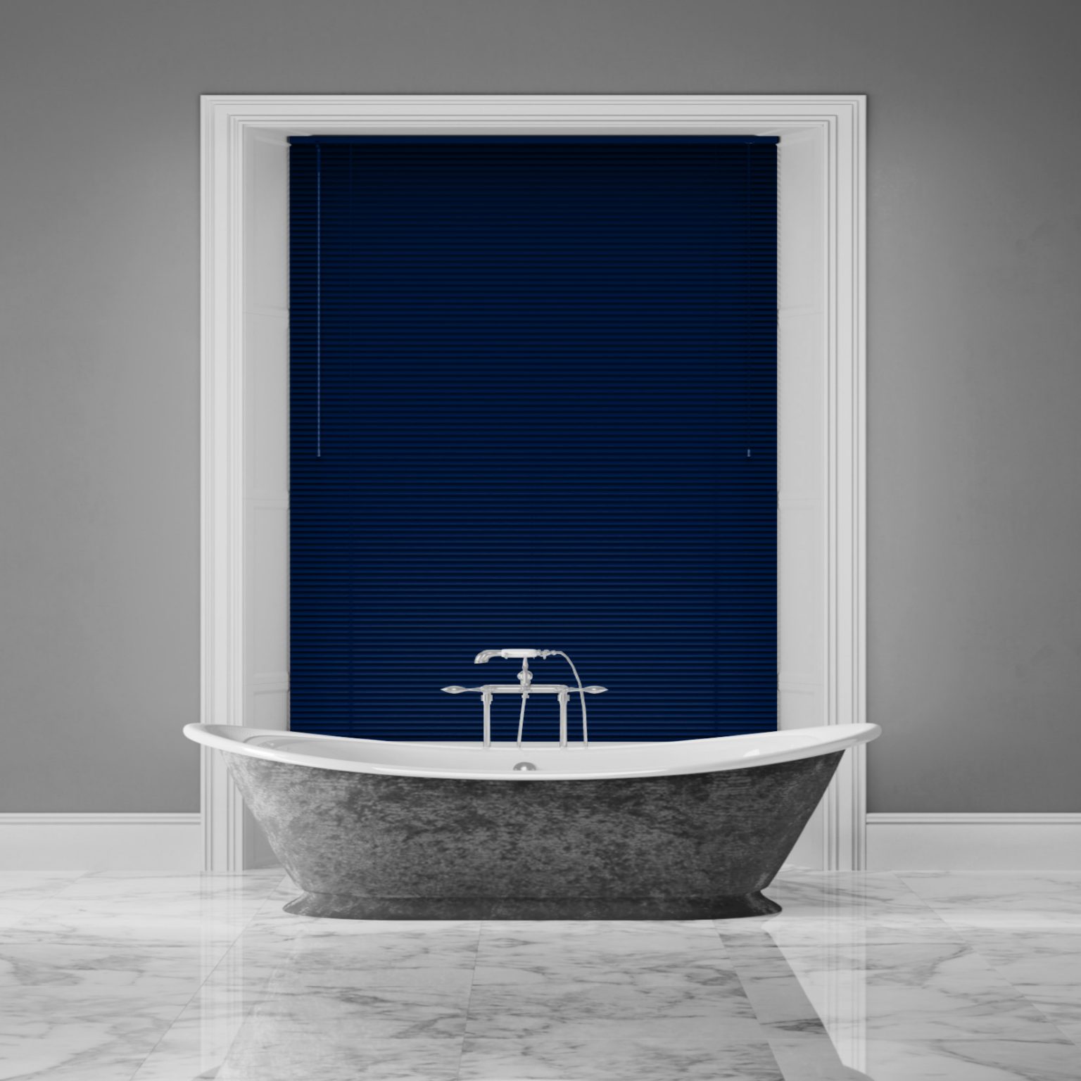 25mm Aluminium Blind – Navy Blue - Contour Blinds